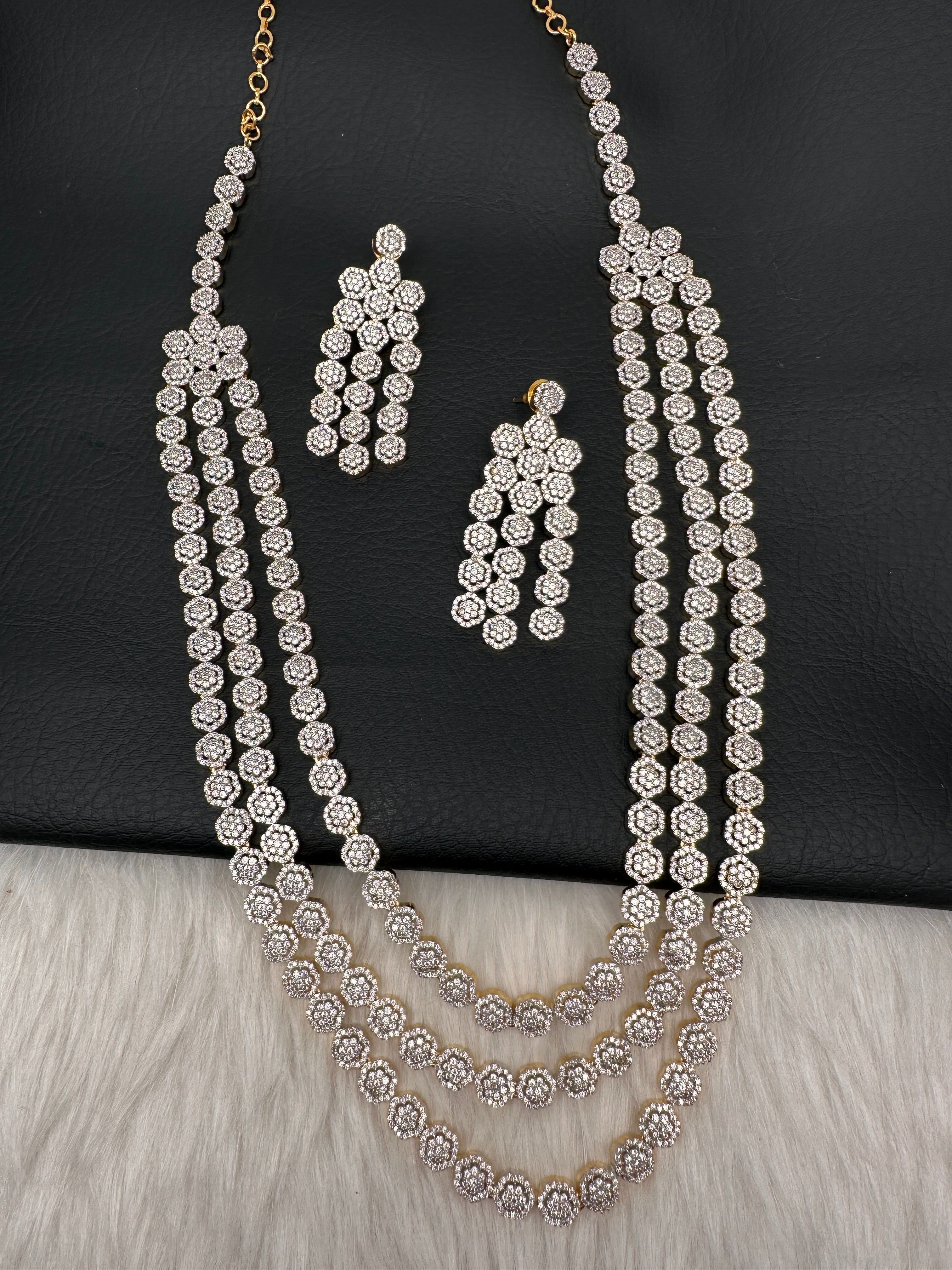 CZ Multi Layer Long Necklace – Sheetal's FabFashion