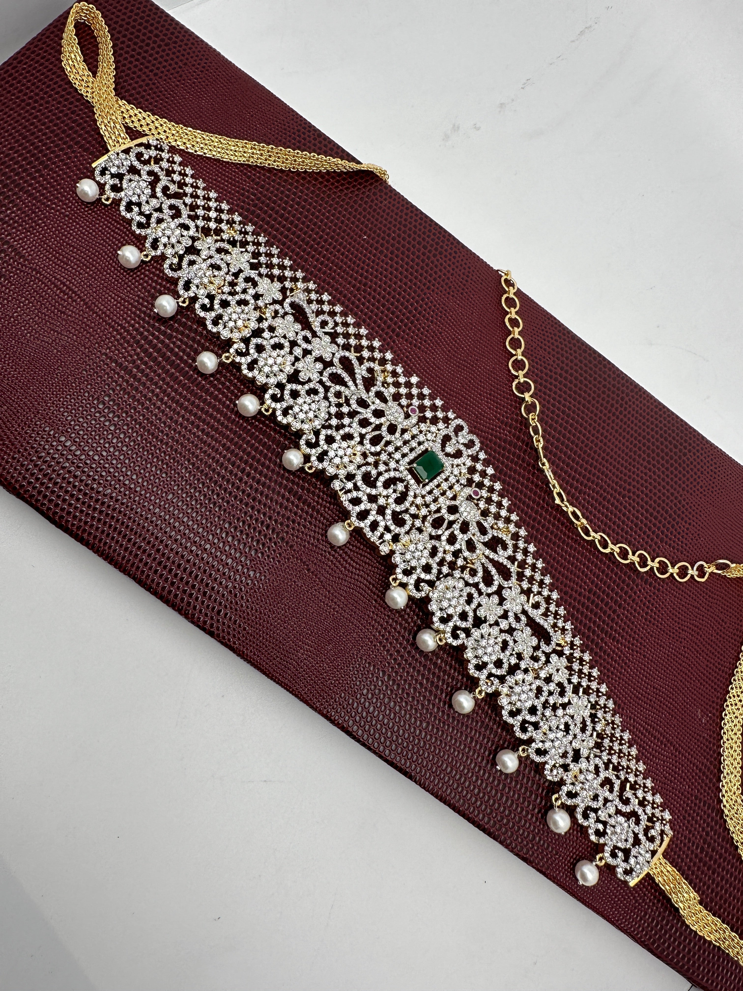 AD Color Stone Hip Chain Vaddanam Sheetal s FabFashion