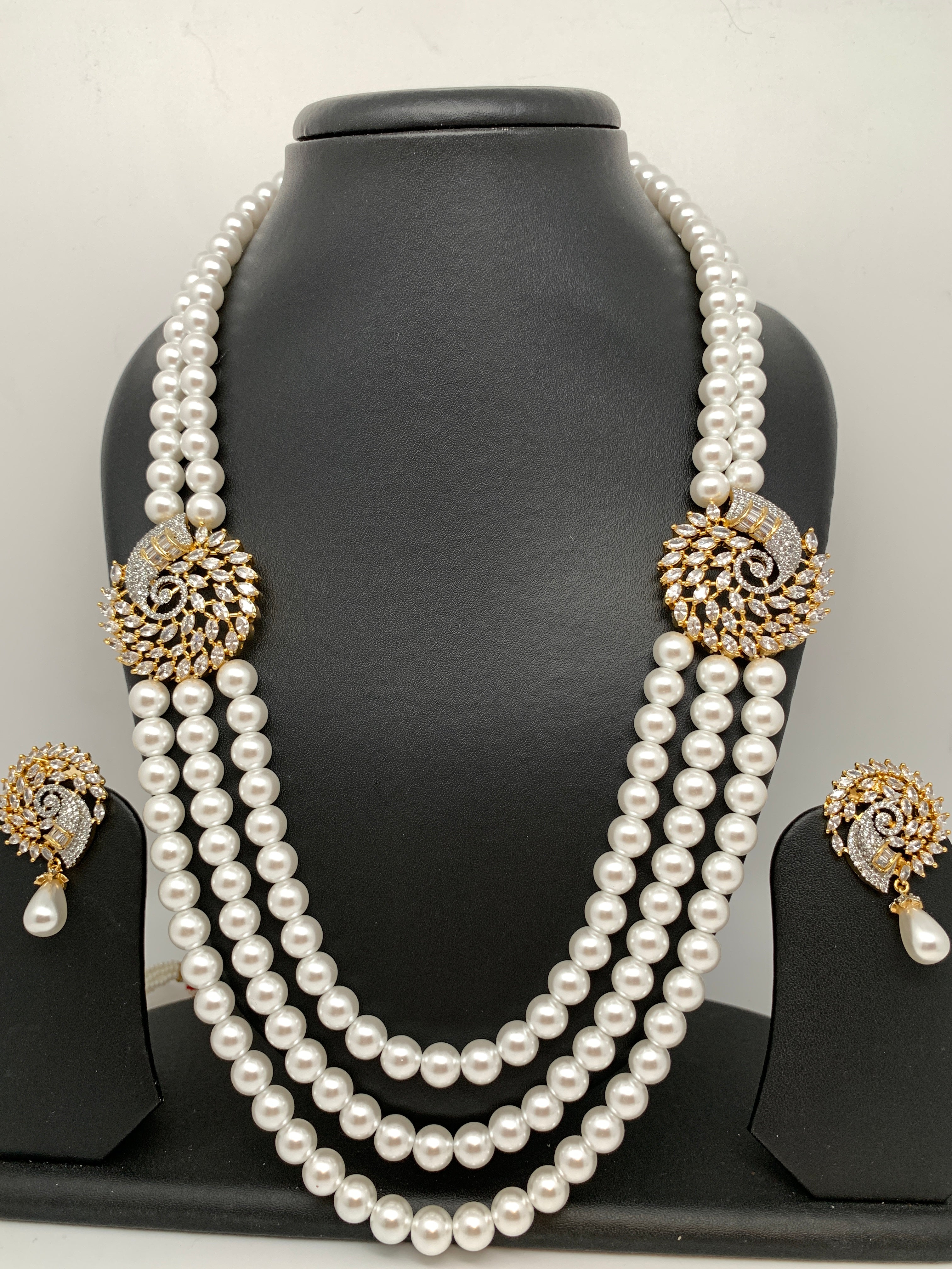 Dual Side Pendent Rani Haar with Shell Pearl Necklace – Sheetal's ...